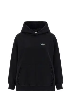 Givenchy Logo Print Hoodie - White/black