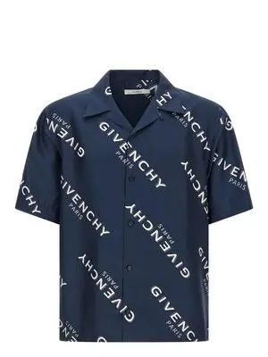GIVENCHY Printed Silk Bowling Shirt