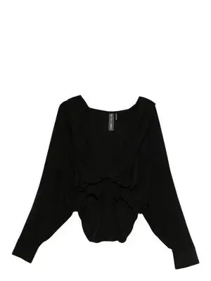 Norma Kamali Oversized Hooded Bodysuit - Black
