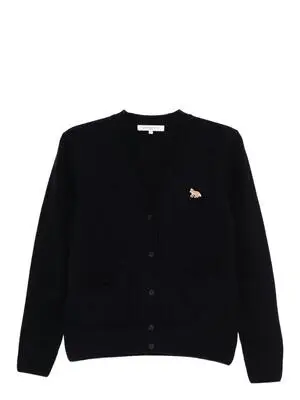 Maison Kitsuné Baby Fox Wool Cardigan - Blue