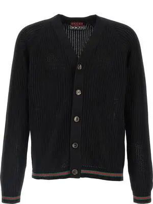 Gucci Web Ribbon Cardigan - Black