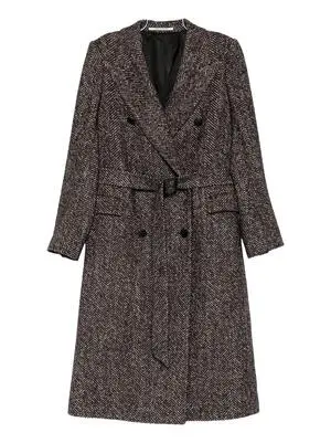 Tagliatore Wool Blend Double-breasted Coat - Black