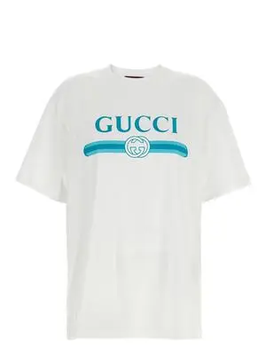 Gucci Gg Print T-shirt - White
