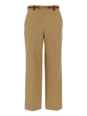 Gucci Horsebit Cotton Drill Trousers - Beige