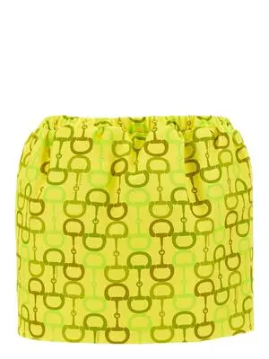 Gucci Horsebit Print Mini Skirt - Yellow