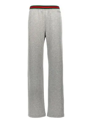 Gucci Web Tape Joggers - Gray