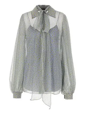 Gucci Chiffon Shirt - Gray