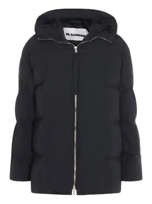 JIL SANDER Hooded Down Jacket - Black