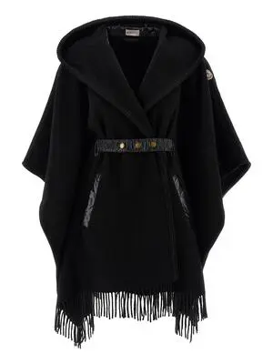 Moncler Wool Cape - Black