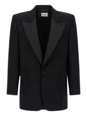 Saint Laurent Smoking Single-breasted Blazer - Black