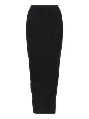 Rick Owens Soft Pillar Long' Skirt - Black