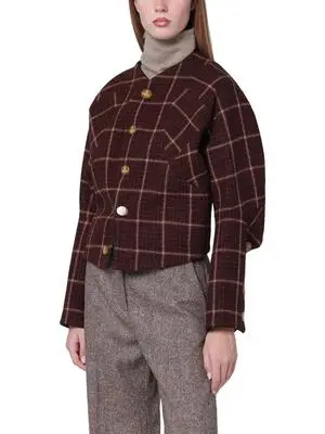 VIVIENNE WESTWOOD Tartan Wool Pourpoint Jacket - Brown