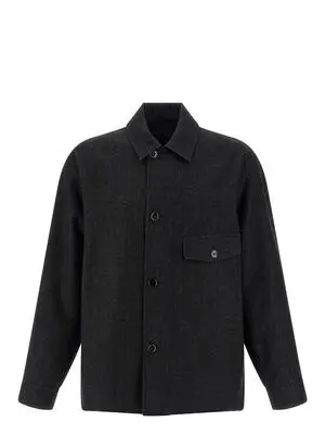 LEMAIRE Wool Overshirt - Black