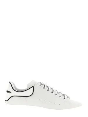 Alexander McQueen Leather Sneakers - White/black