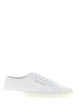 Saint Laurent Gym Leather Sneakers - White