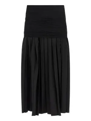 MAISON MARGIELA Double Layer Midi Skirt - Black