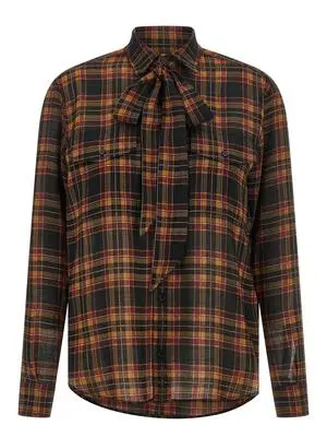Saint Laurent Cassandre Lavallière Shirt - Multicolor