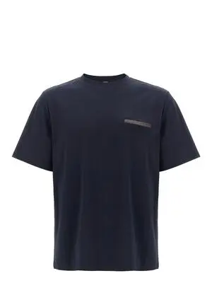Berluti Leather Tab T-shirt - Blue