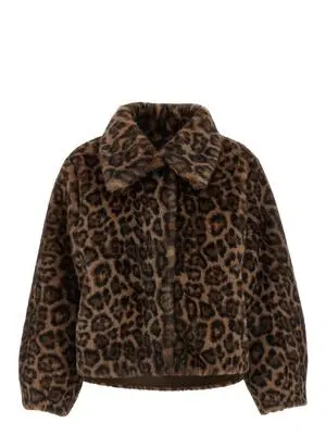 LOU ANDREA Faux Fur Coat - Brown