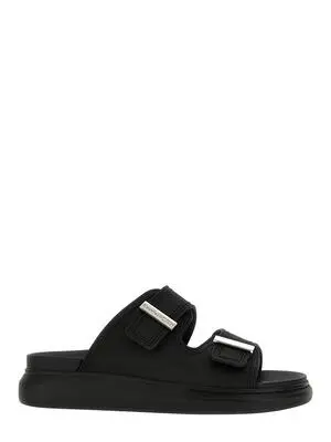 Alexander McQueen Rubber Slides With Adjustable Buckle - Black
