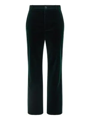 Saint Laurent Velvet Trousers - Green
