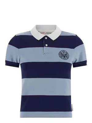 A.p.c. X Marc Jacobs Striped Polo Shirt - Blue