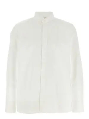 Saint Laurent Flap Collar Poplin Shirt - White