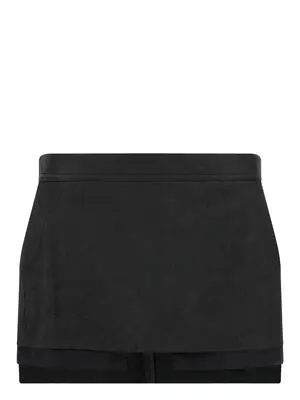 Rick Owens Fog Cutoff Mini Skirt - Black