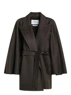 Max Mara Short Wrap Coat - Green
