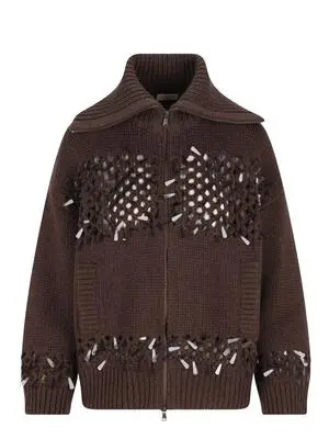 Brunello Cucinelli Cashmere Knit Cardigan - Brown
