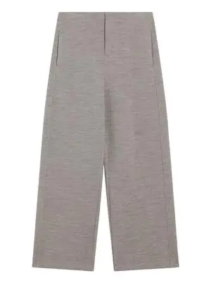 Max Mara Wool-cotton Blend Cropped Trousers - Beige
