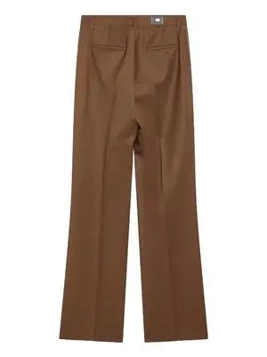 Max Mara Wool Gabardine Trousers - Brown
