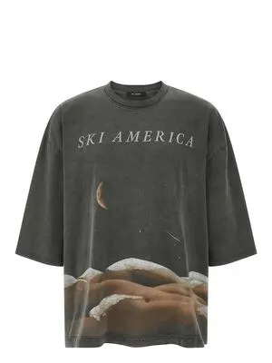WILLY CHAVARRIA Ski America T-shirt - Gray