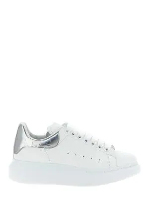 Alexander McQueen Larry Leather Sneakers - Silver