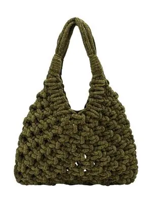 HIBOURAMA Vannifique Big Bag In Velvet - Green