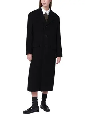 DUNST Single-breasted Wool-blend Coat - Black