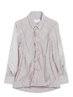 MAISON MARGIELA Striped Layered Tulle Shirt - White