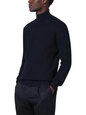Tagliatore Wool Turtleneck Sweater - Blue