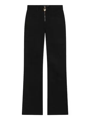 Chloé Slim Jeans With Charm Zip - Black