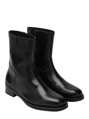 JUDE Daryl Leather Ankle Boots - Black