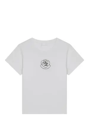 Moncler Cotton T-shirt With Embroidered Heart - White