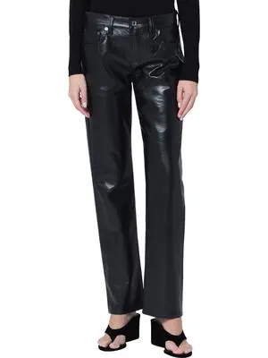 AGOLDE Faux Leather Trousers - Black