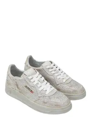 AUTRY Medalist Crystal Sneakers - White