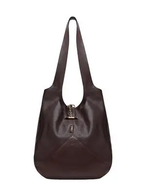 Chloé Grained Buffalo Leather Balloon Bag - Brown