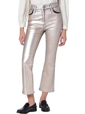 FRAME The Reboot Cropped Trousers - Metal