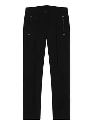 Moncler Slim Trousers In Gore Tex - Black