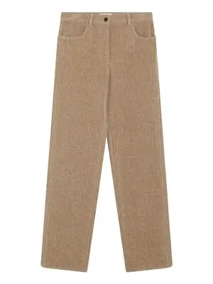 THE ROW Corduroy Straight Leg Trousers - Yellow