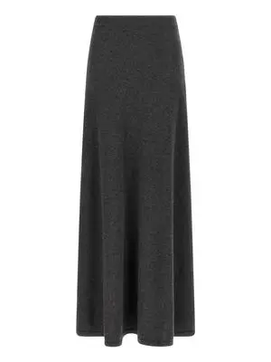 Balenciaga Maxi Wool Knit Skirt - Gray