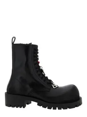 Balenciaga Hummer Leather Ankle Boots - Black