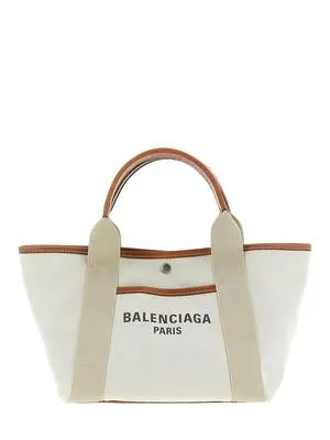 Balenciaga Small 'biarritz' Shopping Bag - Beige